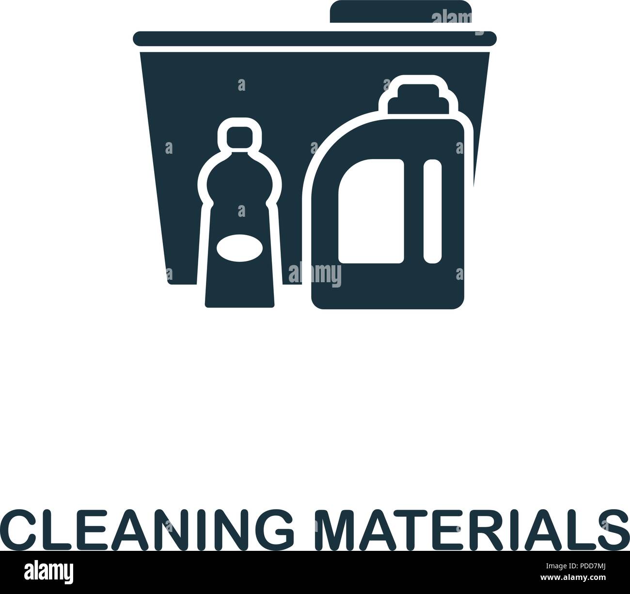 Cleaning Materials creative icon. Simple element illustration. Cleaning ...