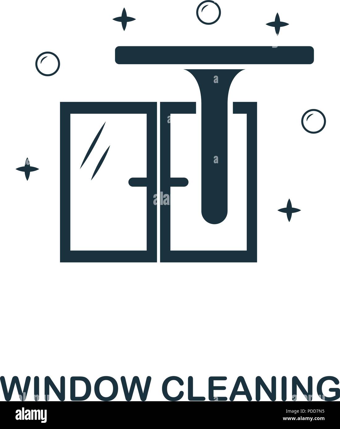 Window Cleaning creative icon. Simple element illustration. Window ...