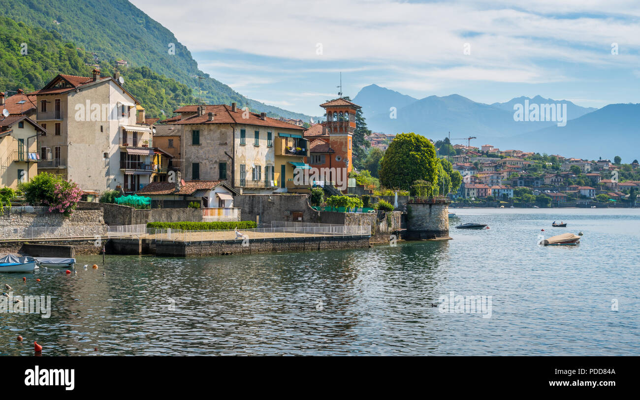 Scenic sight in Sala Comacina, village on Lake Como, Lombardy, Italy ...