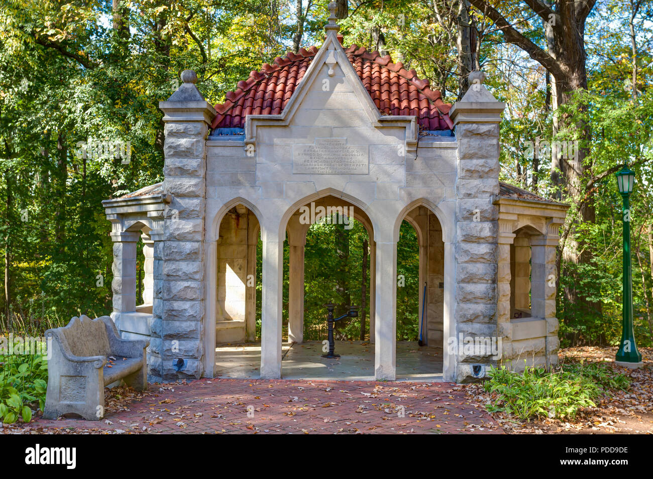 BLOOMINGTON, IN/USA - OCTOBER 22, 2017: Herman B. Wells Plaza on the ...
