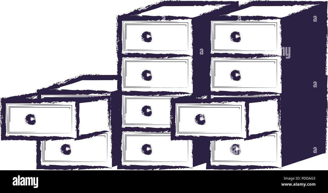 file cabinets over white background, vector illustration Stock Vector ...