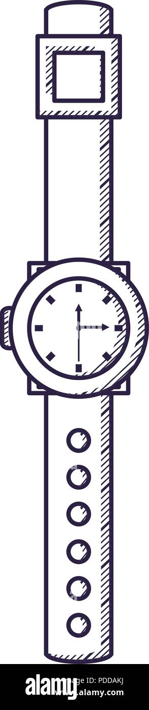 watch icon over white background, vector illustration Stock Vector ...