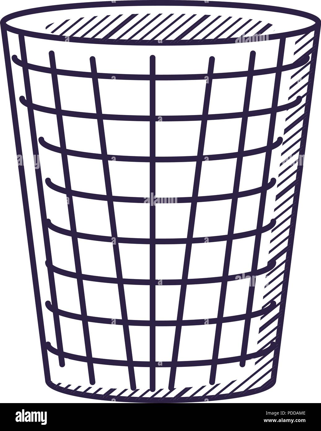 trash bucket icon over white background, vector illustration Stock ...