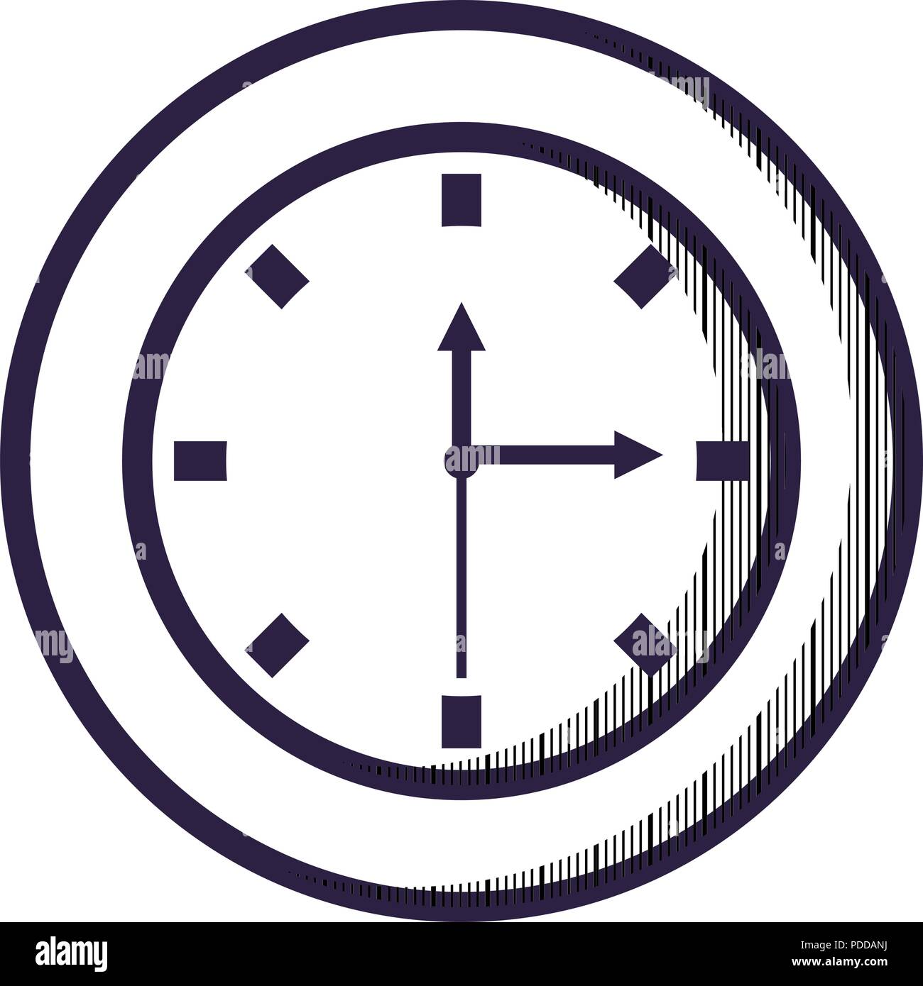 clock icon over white background, vector illustration Stock Vector ...