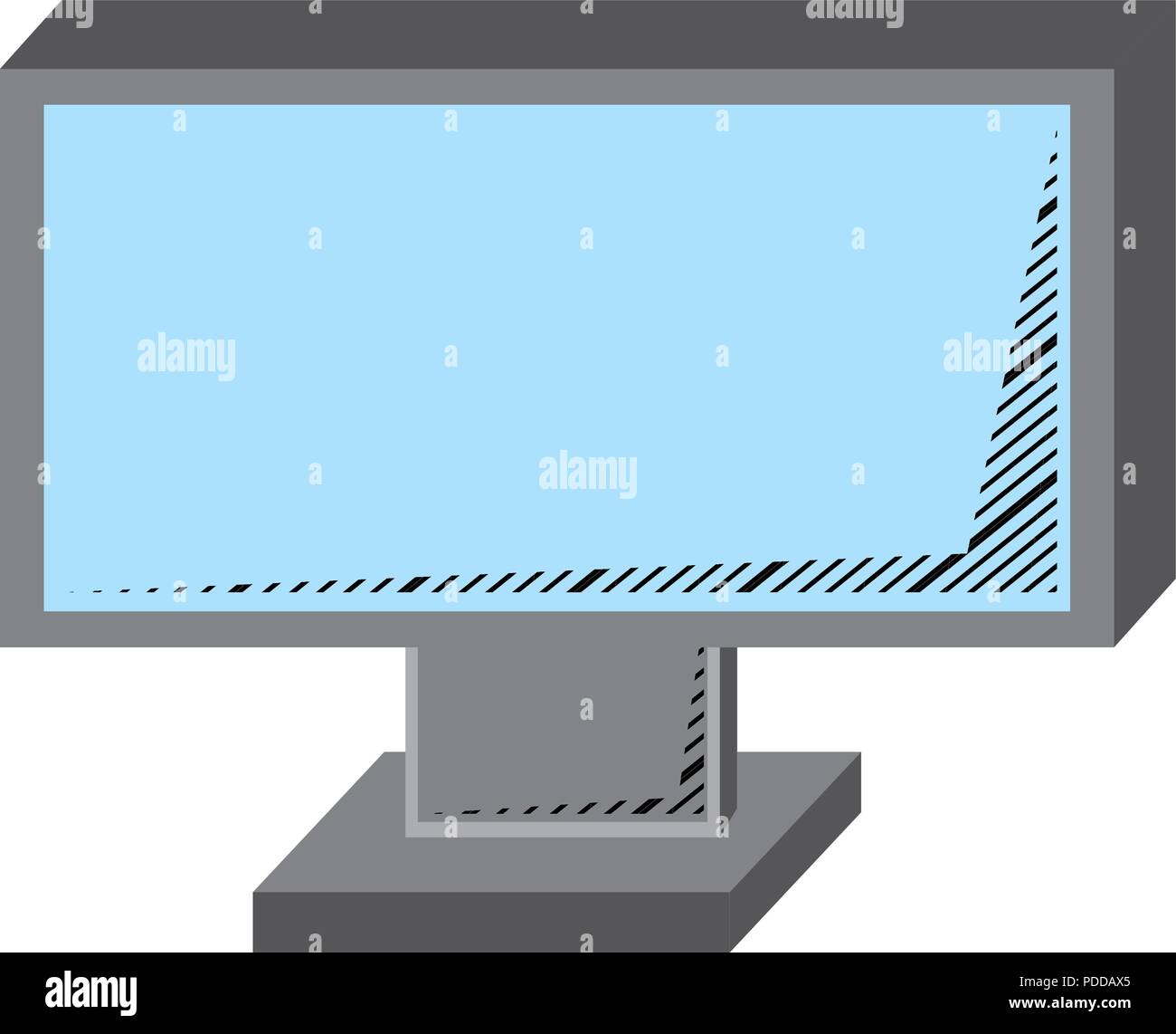 computer monitor over white background, vector illustration Stock ...