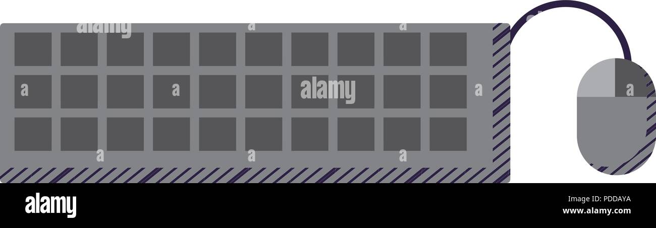 keyboard and mouse icon over white background, vector illustration ...