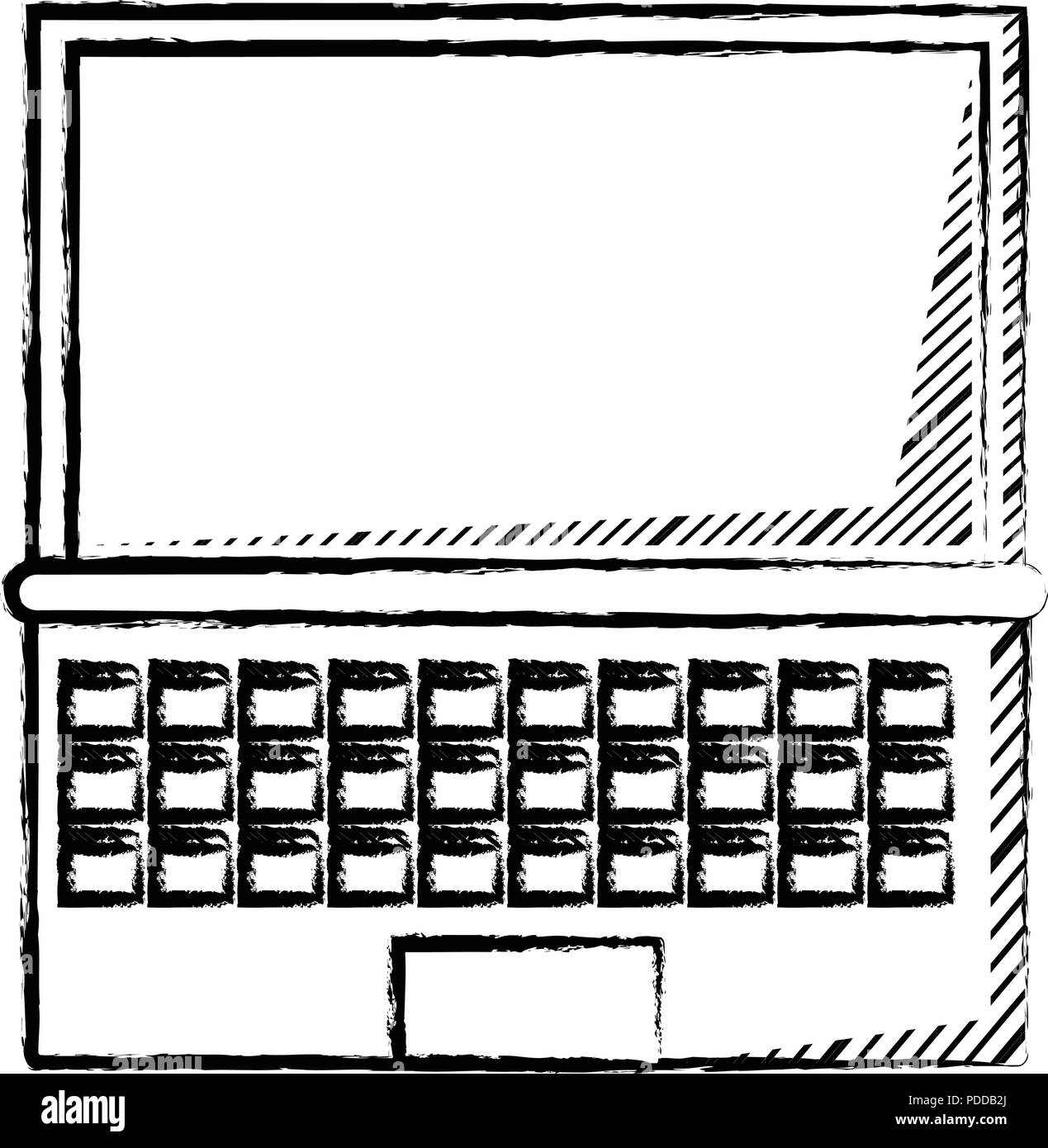 Laptop computer icon over white background, vector illustration Stock ...