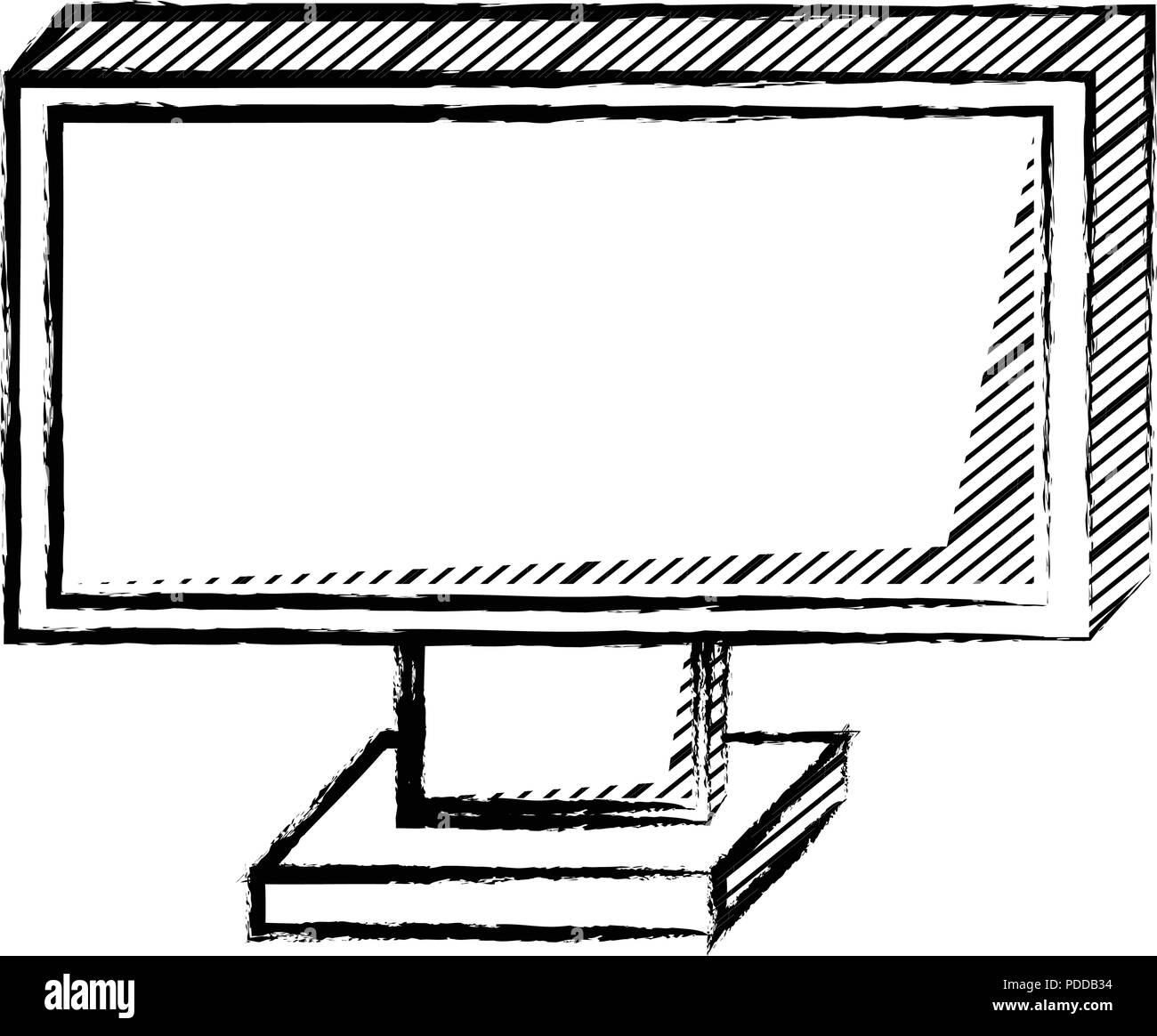 computer monitor over white background, vector illustration Stock ...
