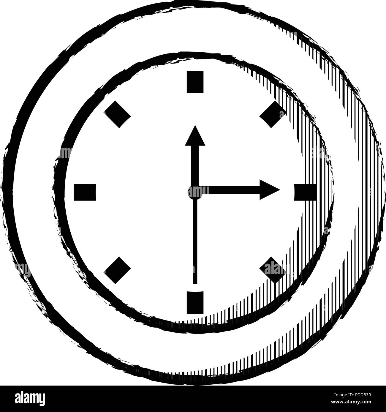 clock icon over white background, vector illustration Stock Vector ...