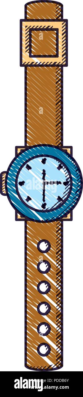 watch icon over white background, vector illustration Stock Vector ...