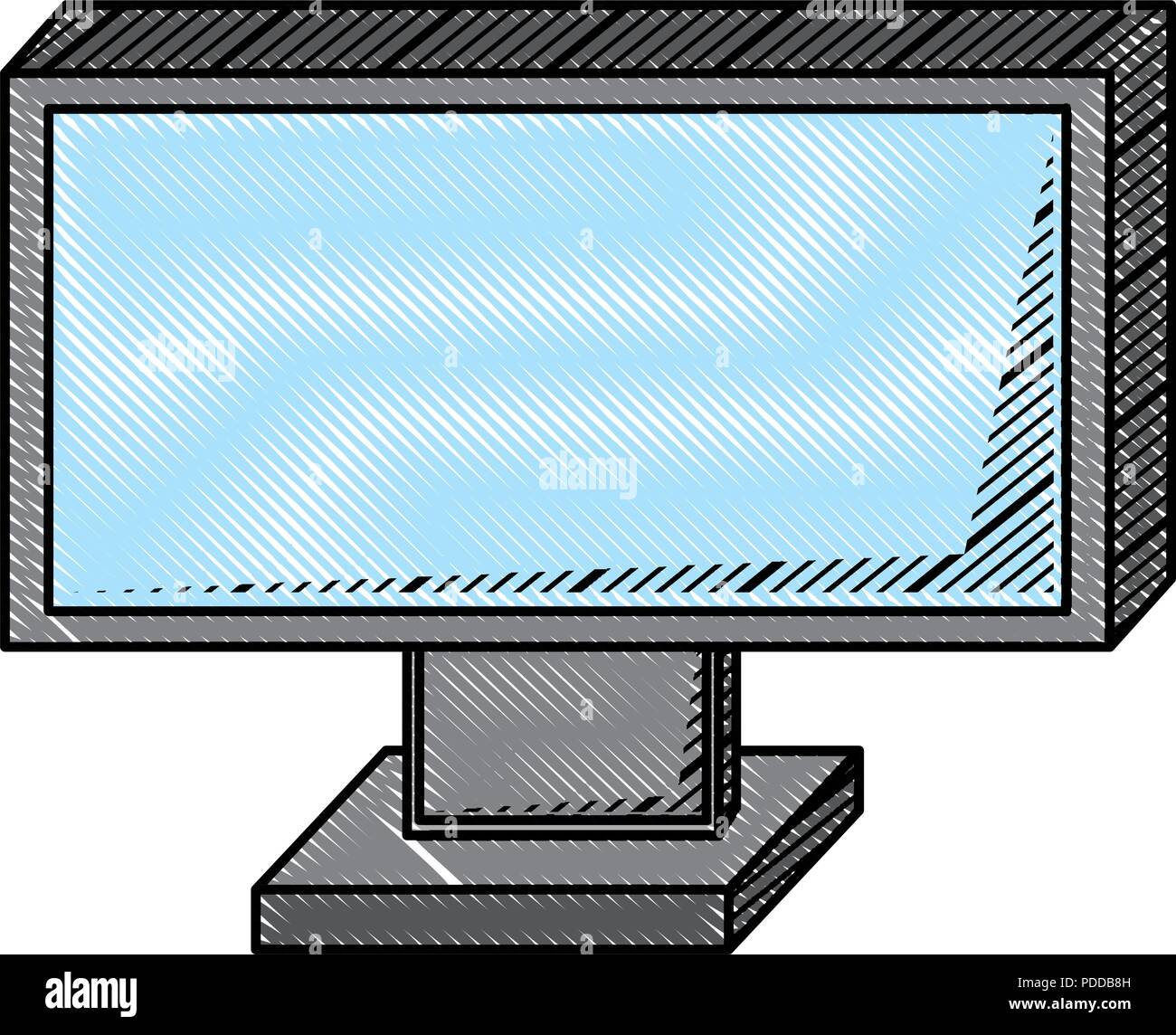 computer monitor over white background, vector illustration Stock ...
