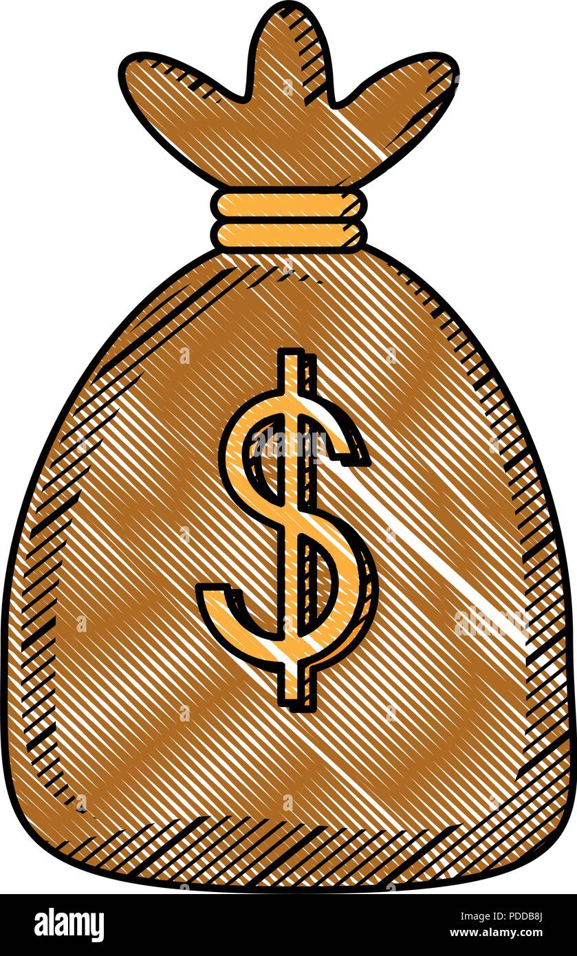 money sack icon over white background, vector illustration Stock Vector ...