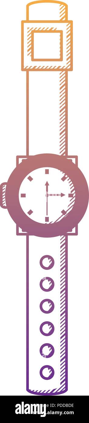 watch icon over white background, vector illustration Stock Vector ...