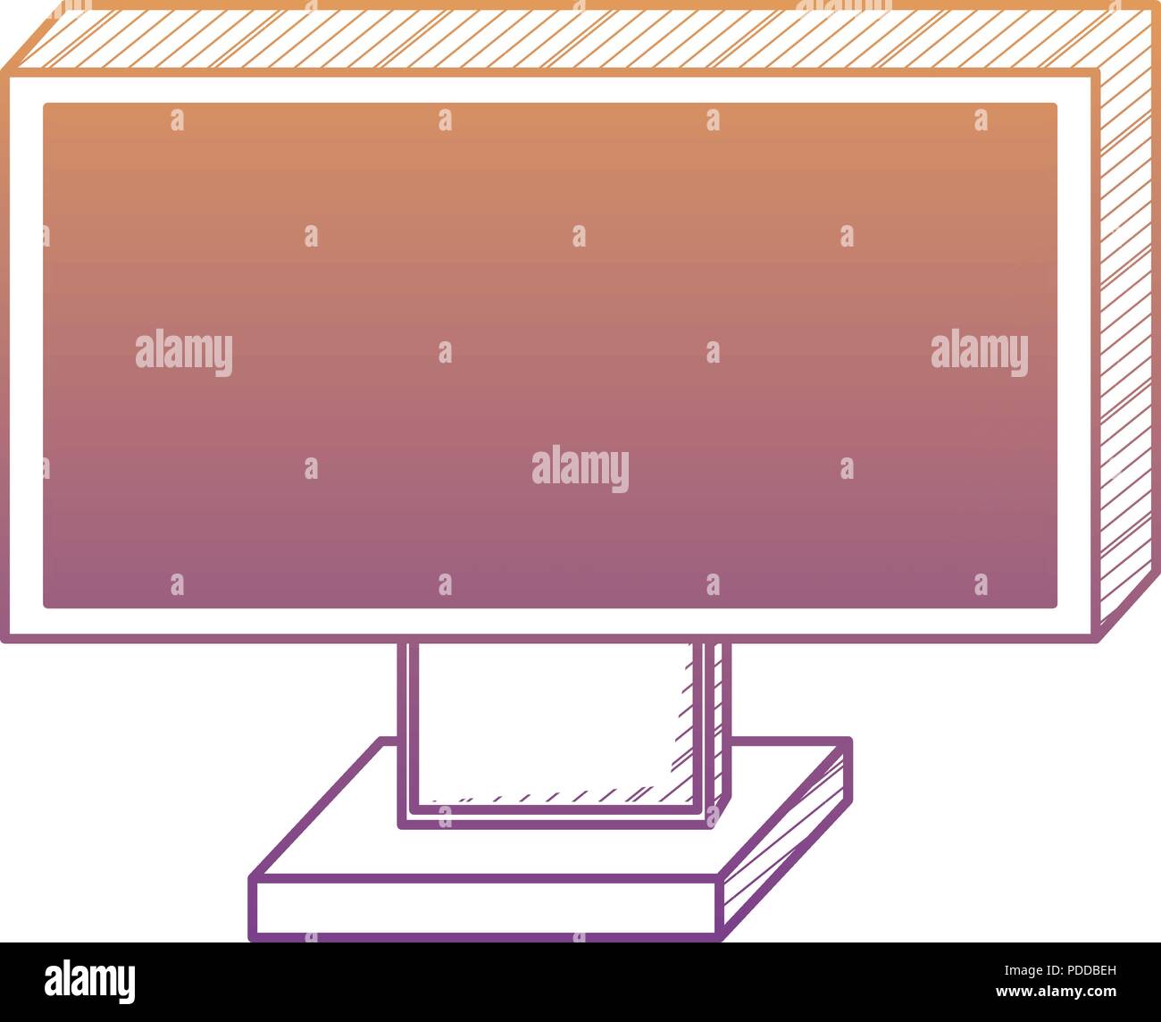 computer monitor over white background, vector illustration Stock ...