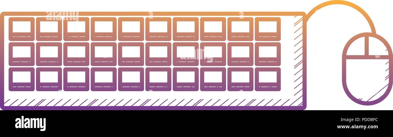 keyboard and mouse icon over white background, vector illustration ...