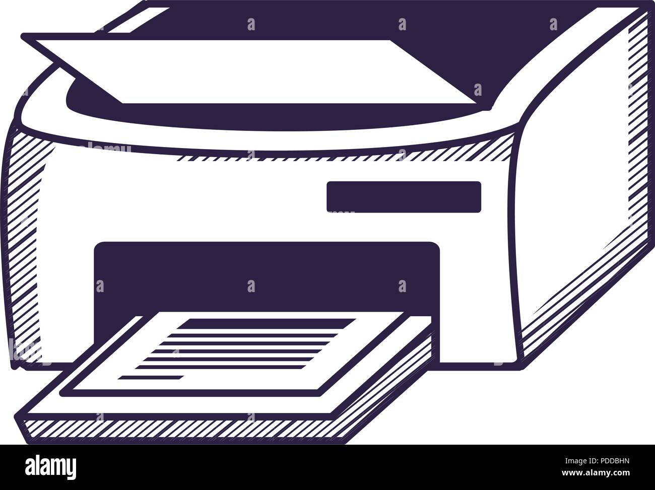 printer machine icon over white background, vector illustration Stock ...
