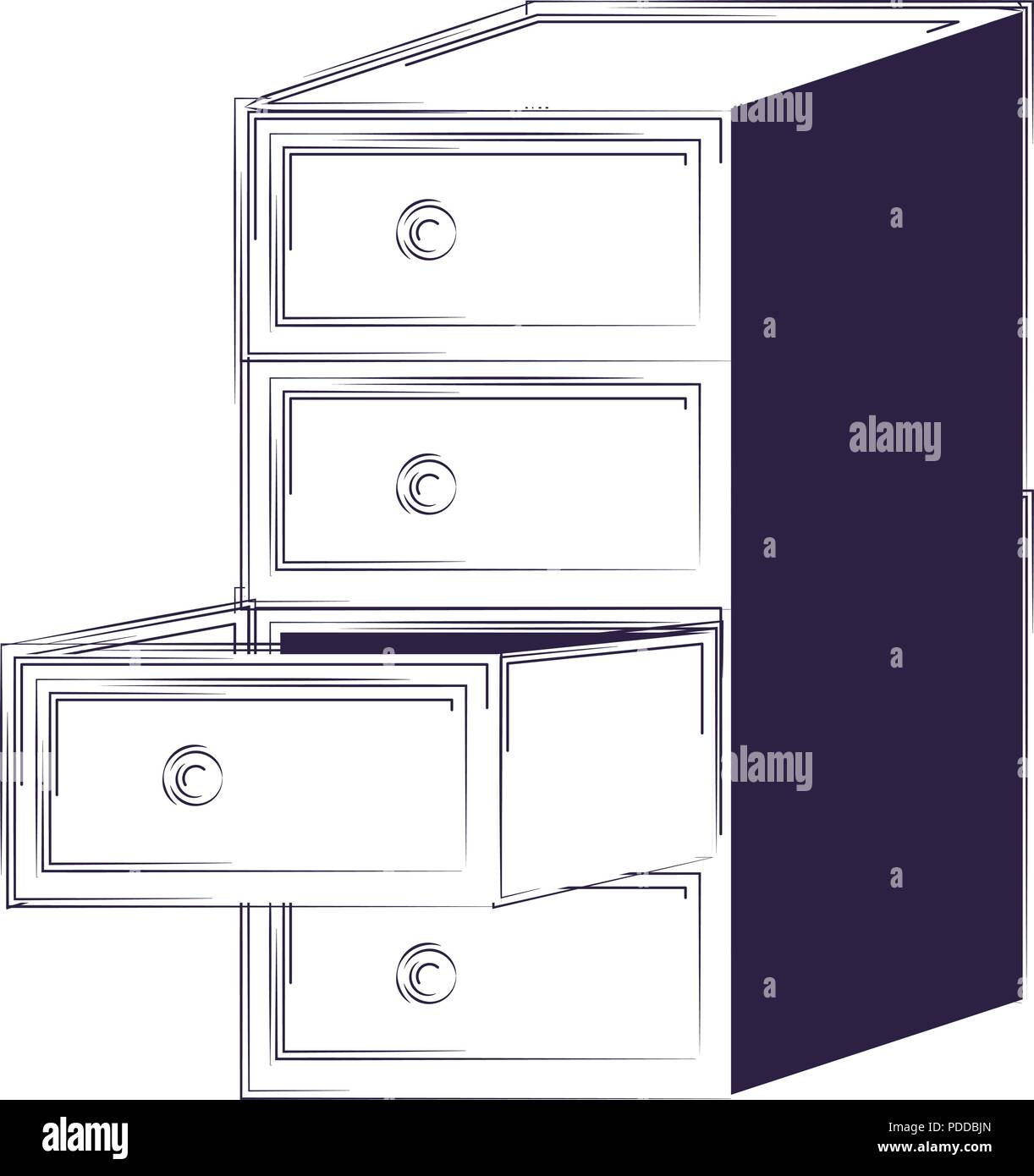 file cabinet icon over white background, vector illustration Stock ...