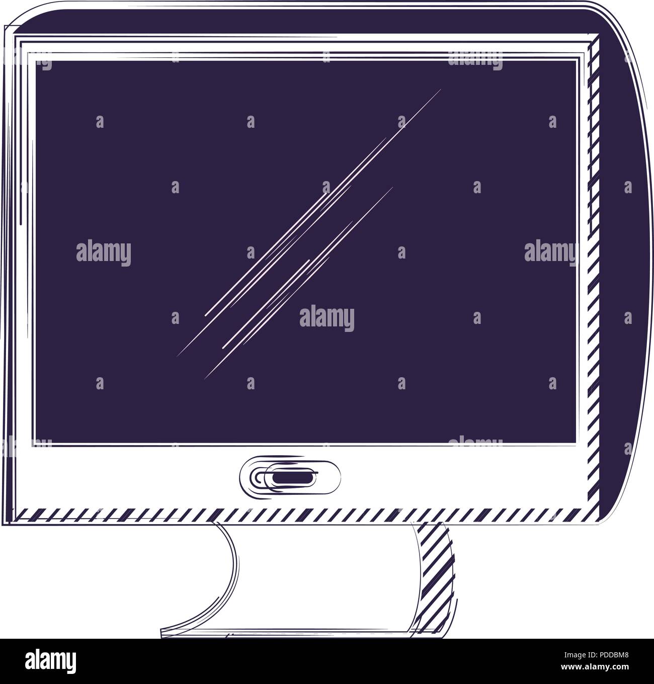 monitor computer icon over white background, vector illustration Stock ...