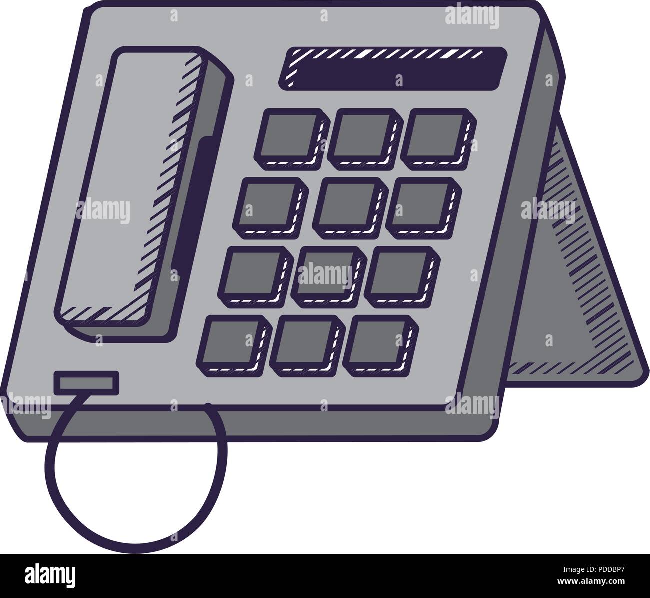 office phone icon over white background, vector illustration Stock ...