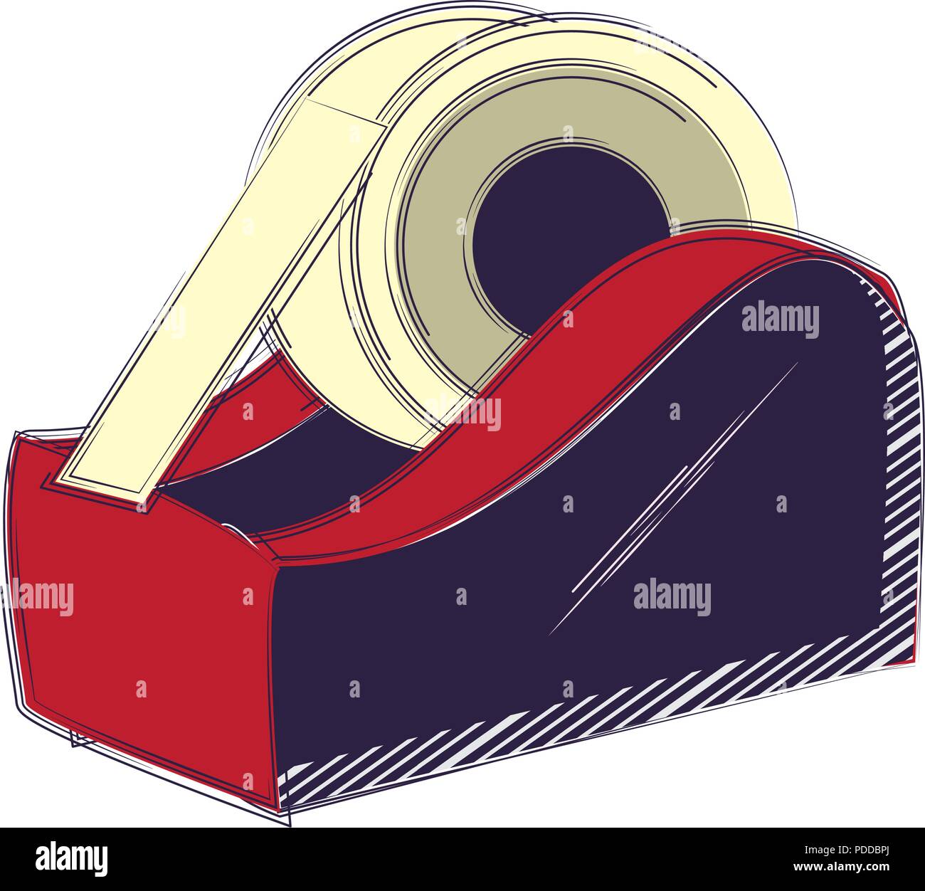 tape dispenser icon over white background, vector illustration Stock ...