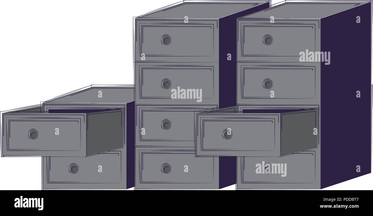 file cabinets over white background, vector illustration Stock Vector ...