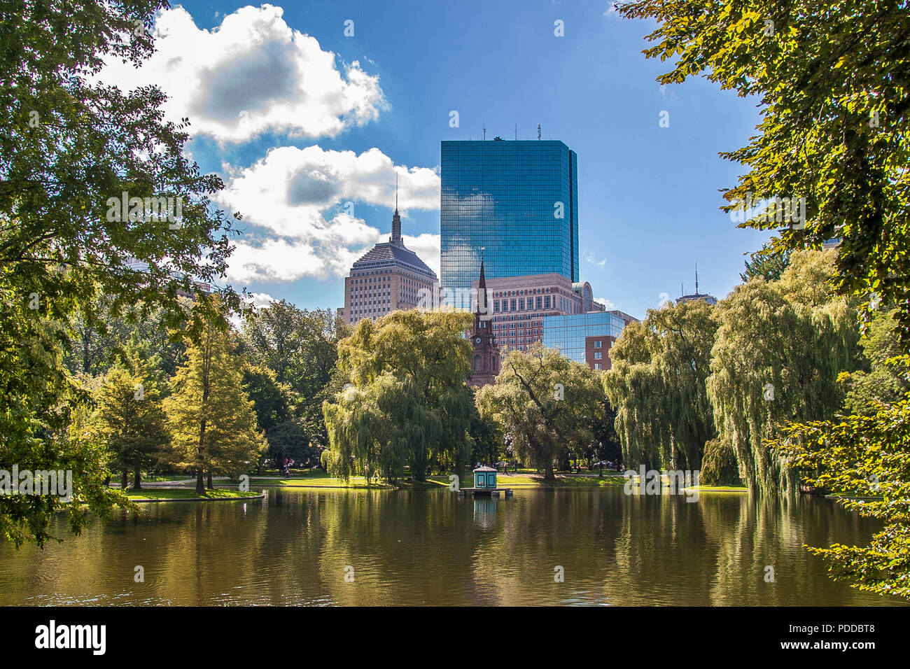 A view of the John Hancock Tower and the Prudential building seen from ...