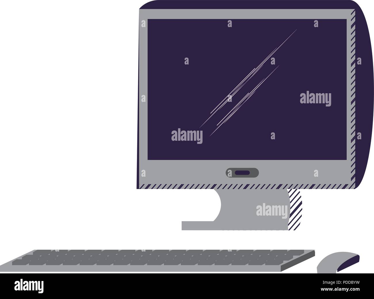 monitor computer icon over white background, vector illustration Stock ...