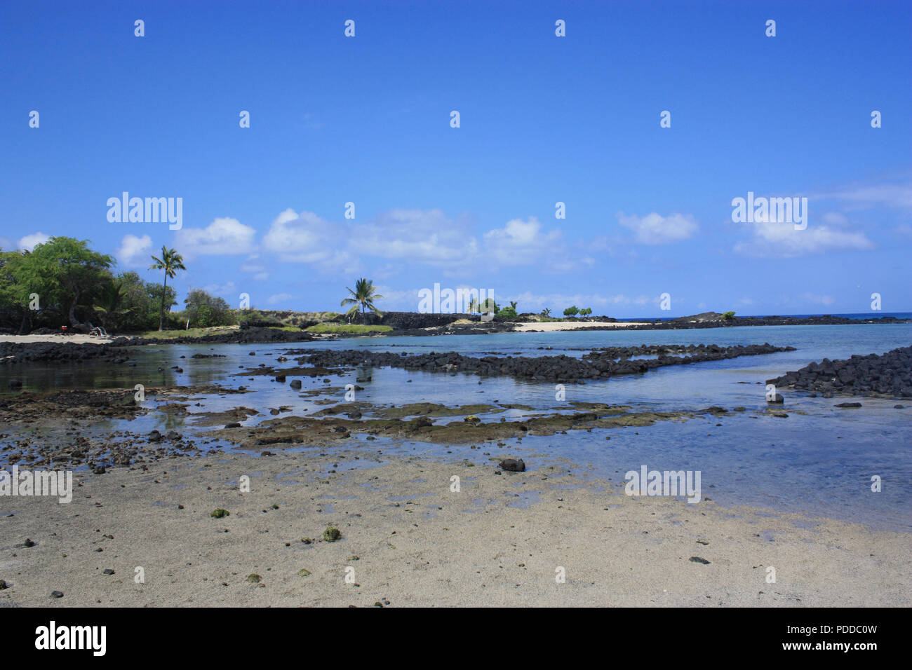 Sweeping landscape view of Kaloko-Honokohau National Historical Park at ...
