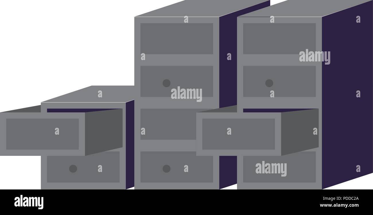 file cabinets over white background, vector illustration Stock Vector ...