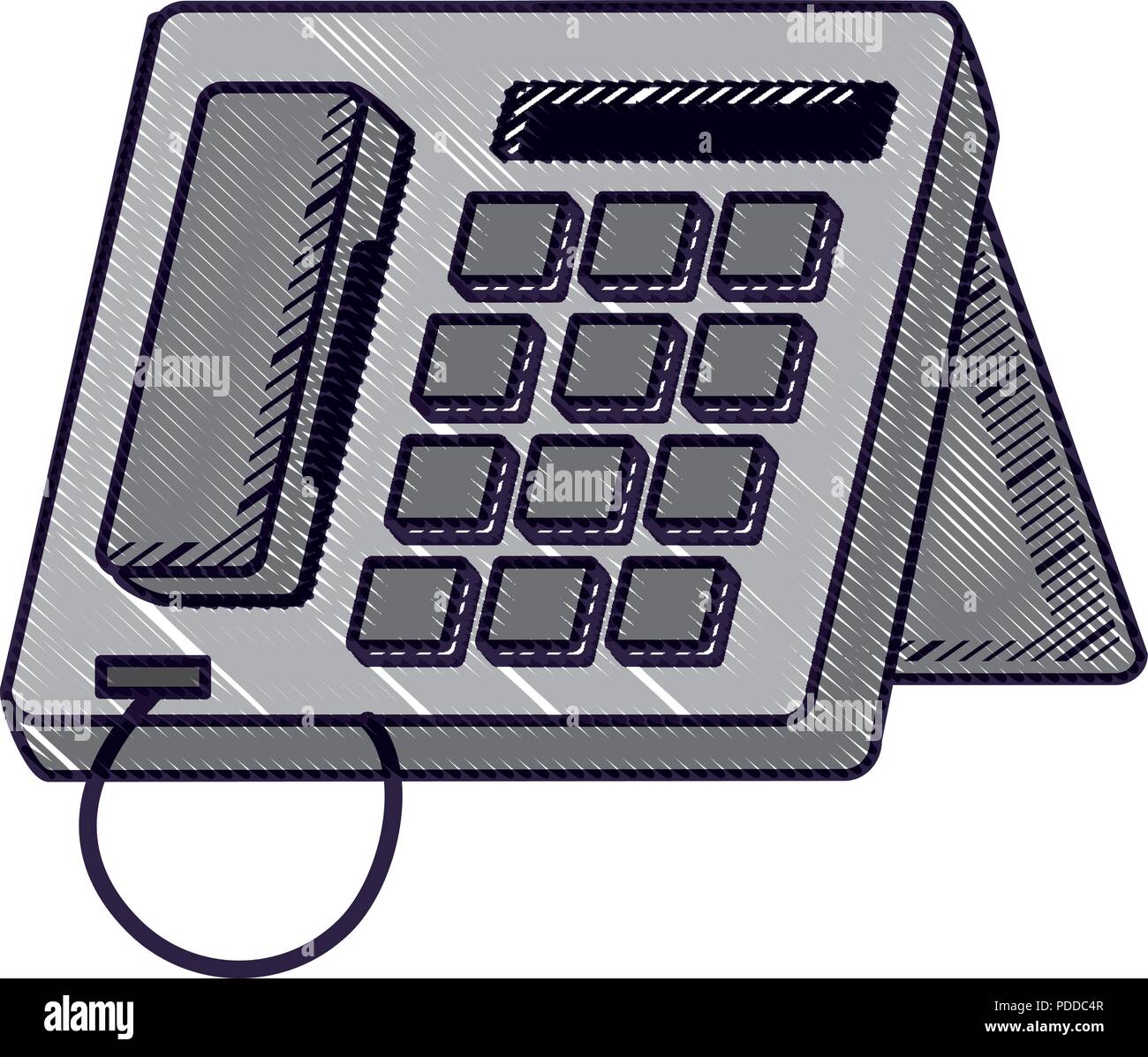 office phone icon over white background, vector illustration Stock ...