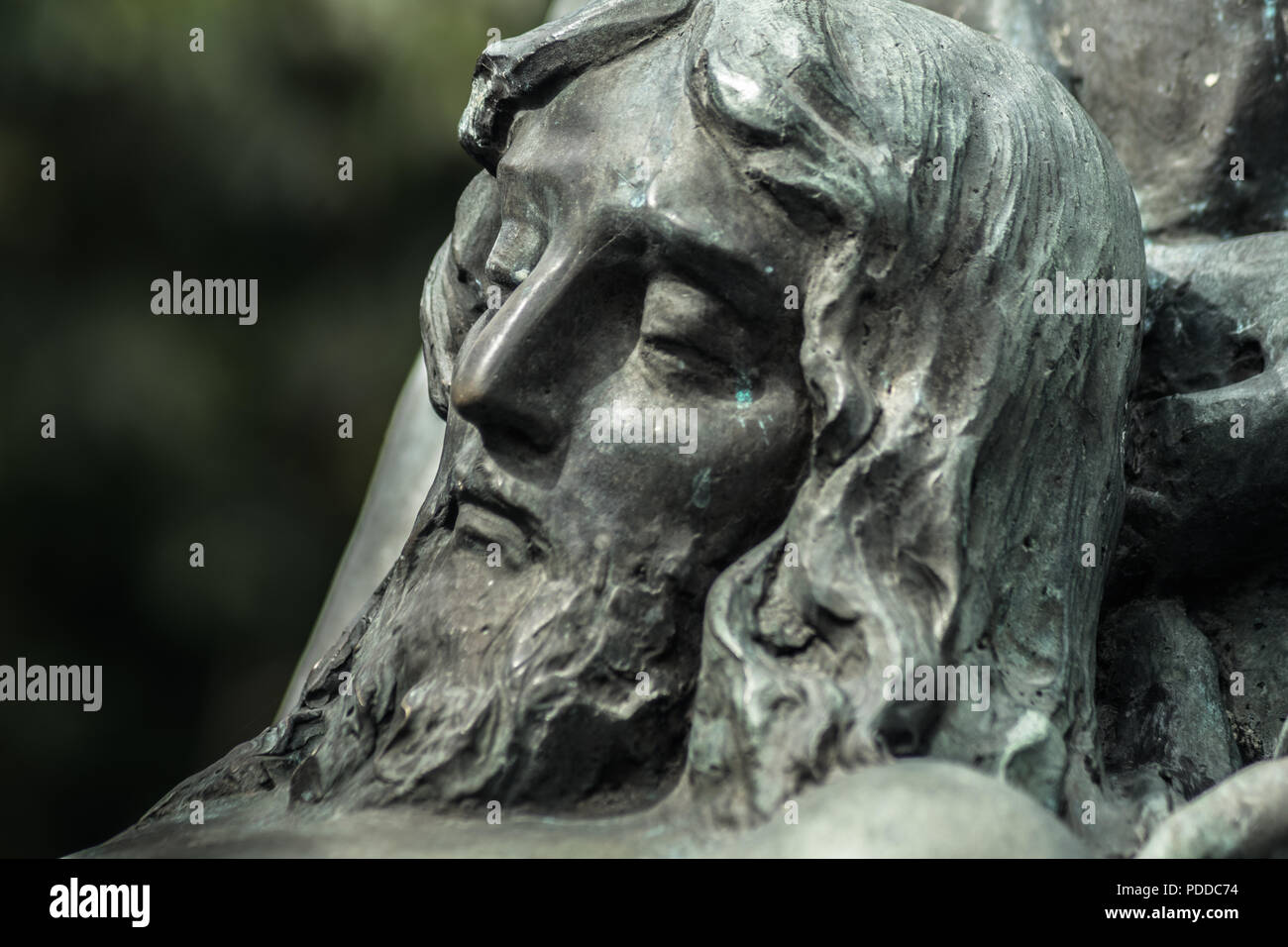 Jesuschrist sculpture in Bogotá Colombia, it seems that he is crying ...