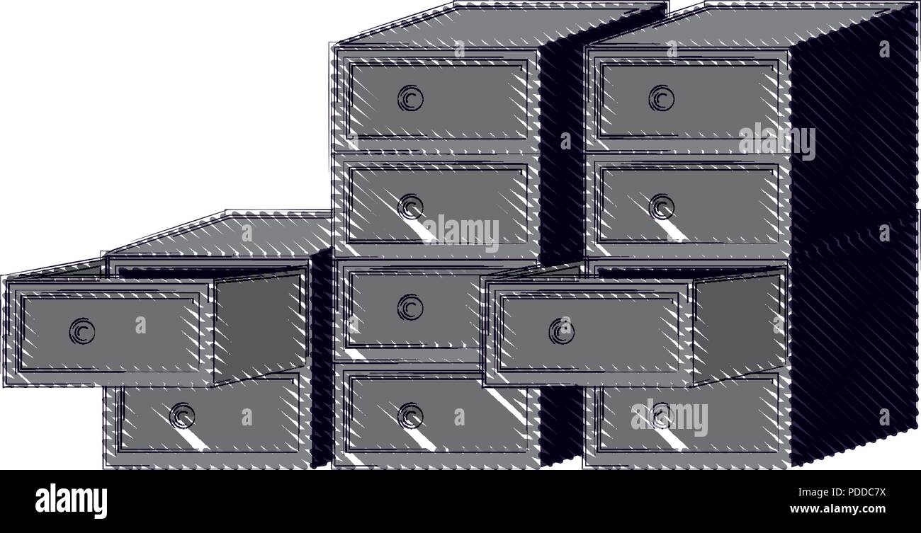 file cabinets over white background, vector illustration Stock Vector ...