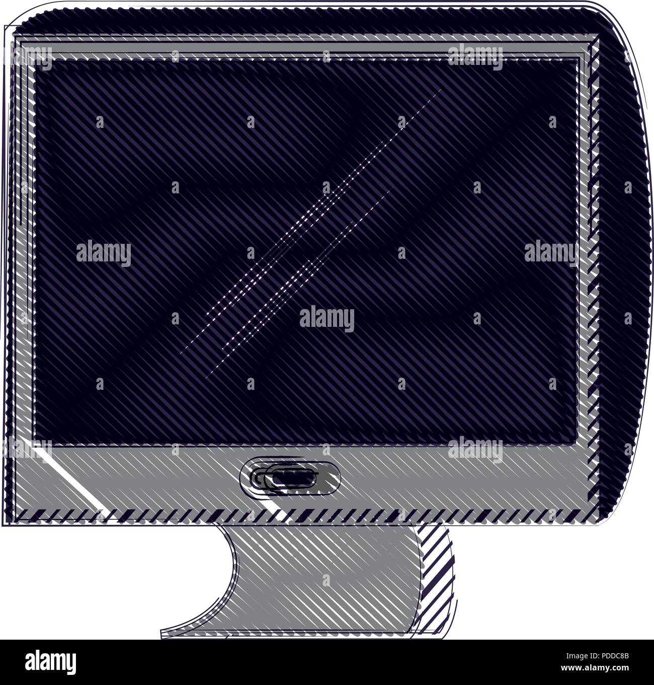 monitor computer icon over white background, vector illustration Stock ...