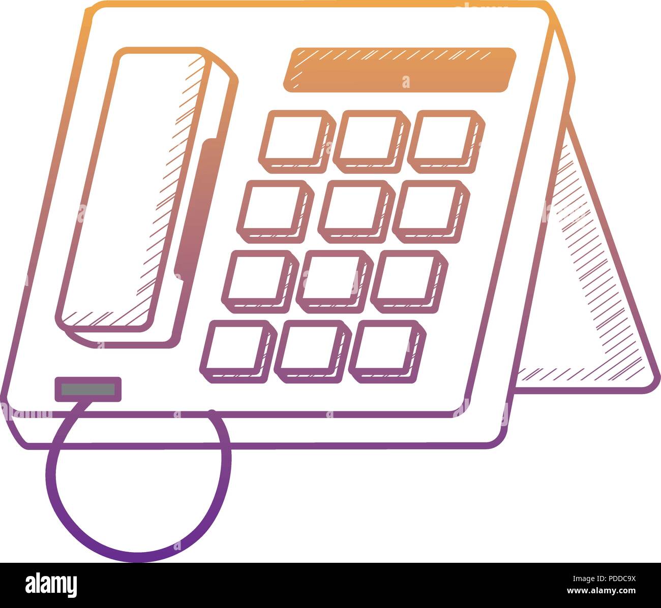 office phone icon over white background, vector illustration Stock ...