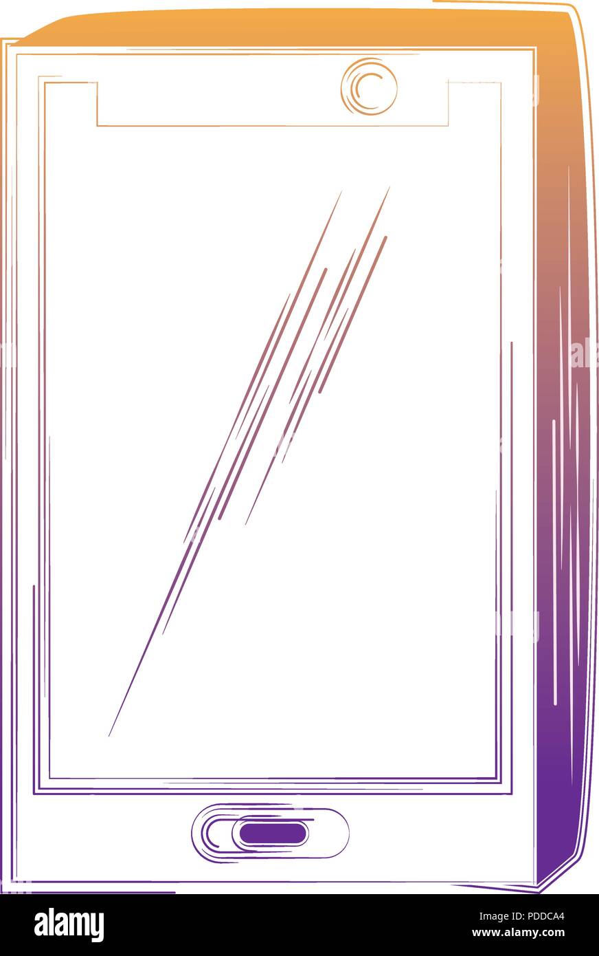 cellphone device icon over white background, vector illustration Stock ...