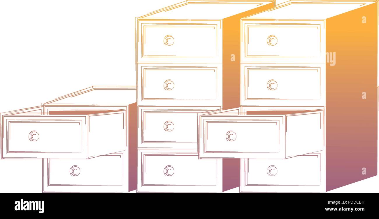 file cabinets over white background, vector illustration Stock Vector ...