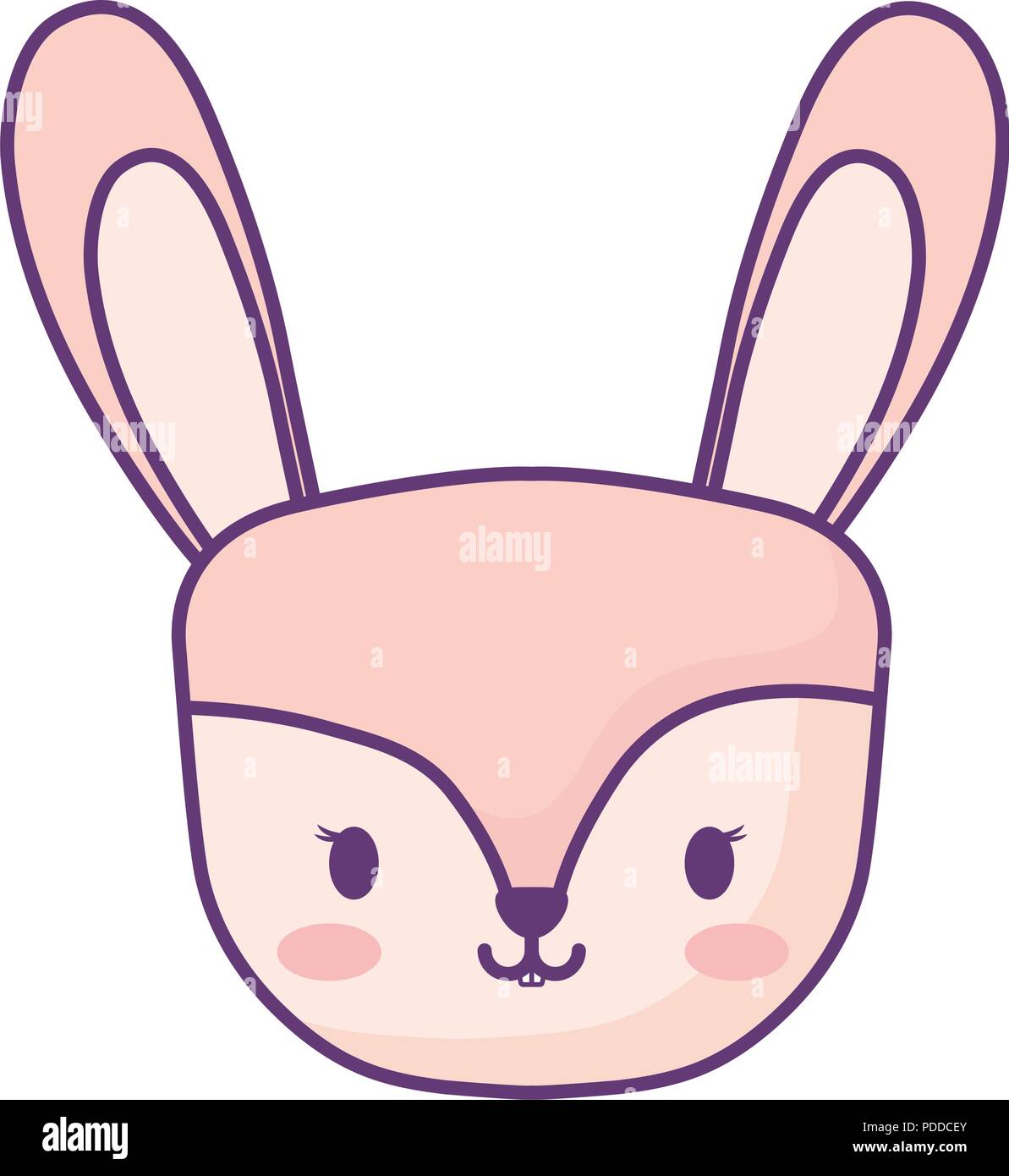 cute rabbit icon over white background, vector illustration Stock ...