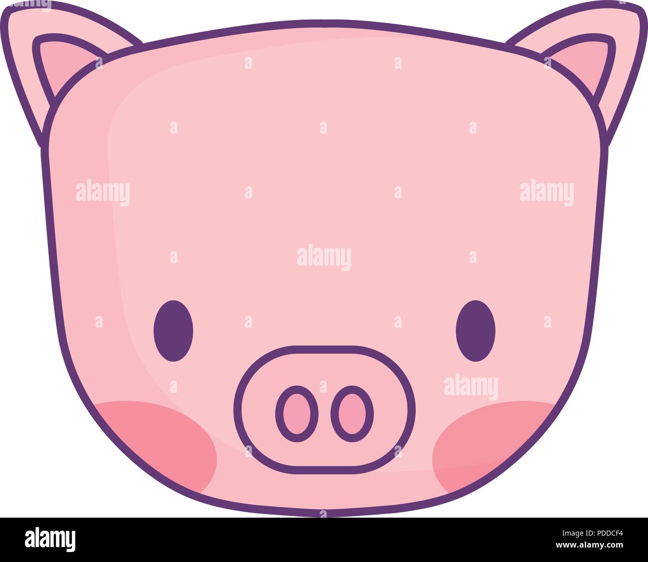 cute pig icon over white background, vector illustration Stock Vector ...