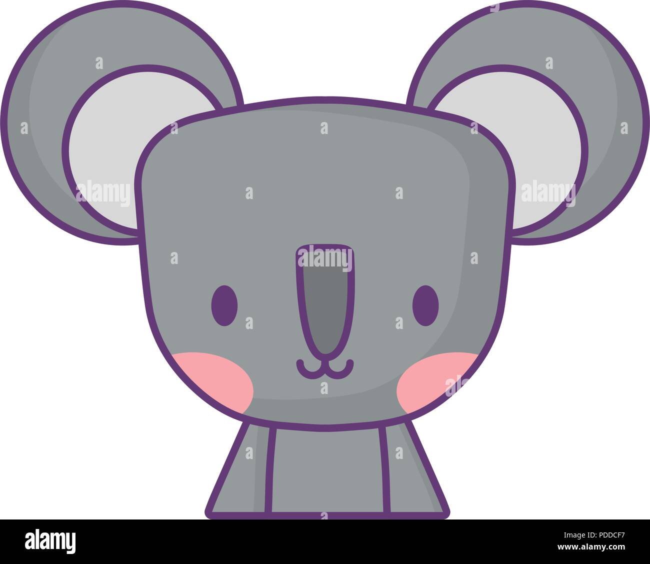 cute koala icon over white background, vector illustration Stock Vector ...