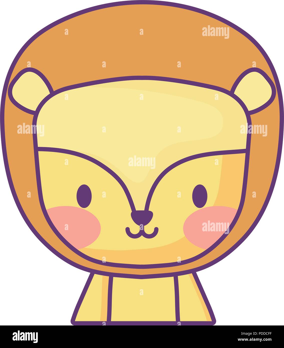 cute lion icon over white background, vector illustration Stock Vector ...