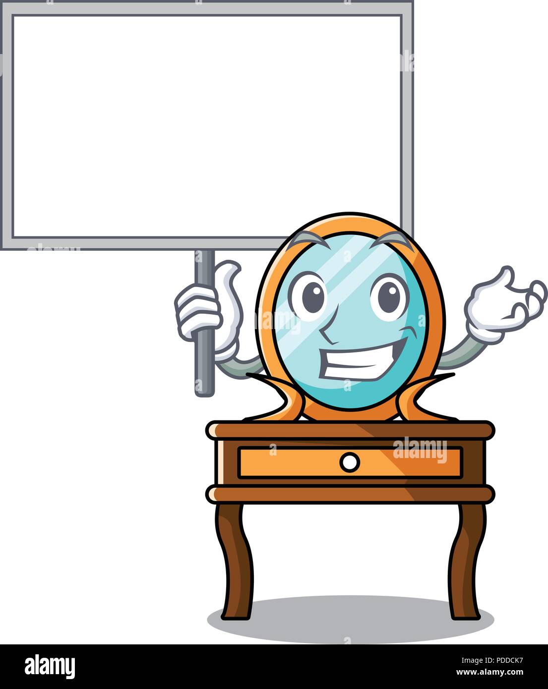 Bring board dressing table character cartoon Stock Vector Image & Art ...