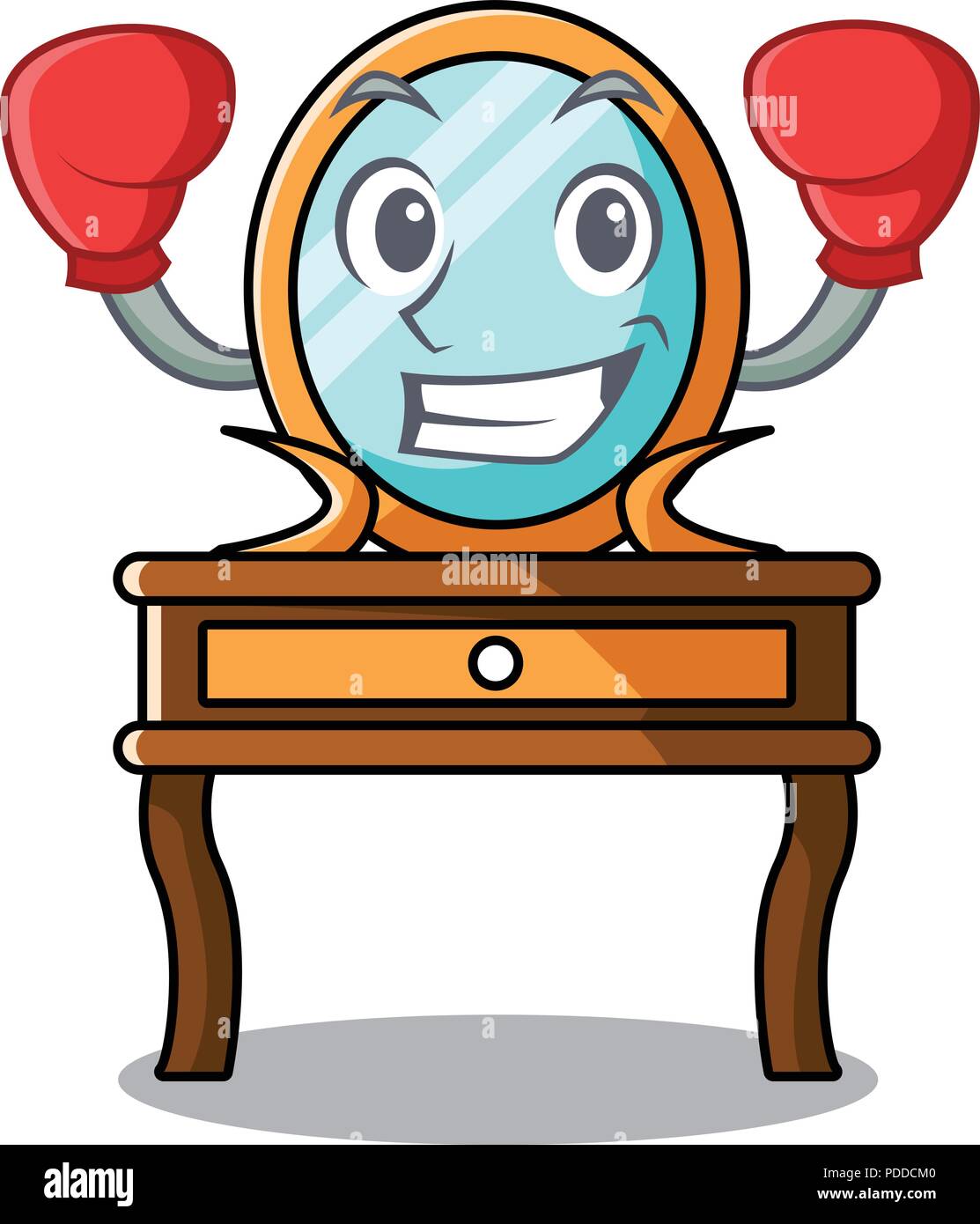 Boxing dressing table character cartoon Stock Vector Image & Art - Alamy