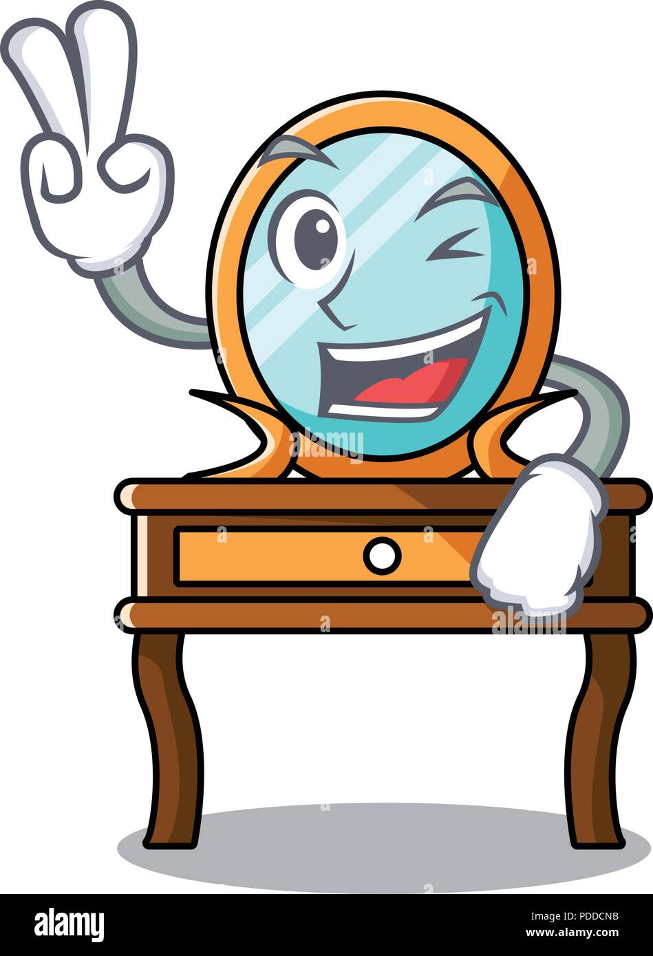 Two finger dressing table character cartoon Stock Vector Image & Art ...