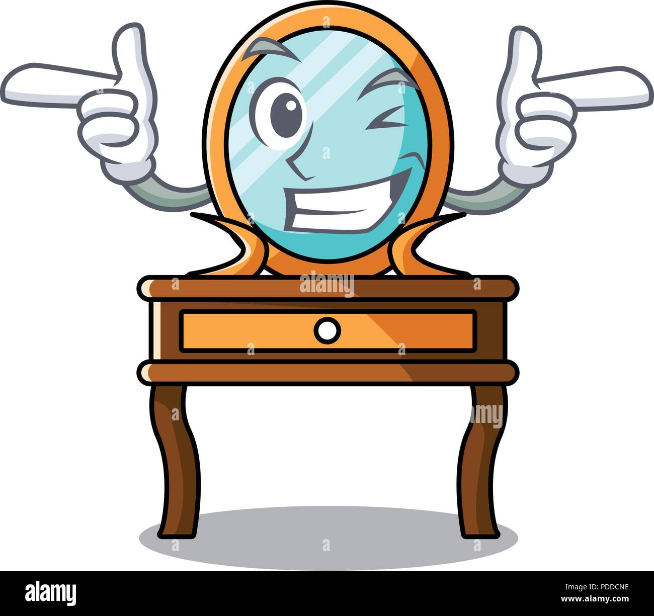 Wink dressing table character cartoon Stock Vector Image & Art - Alamy