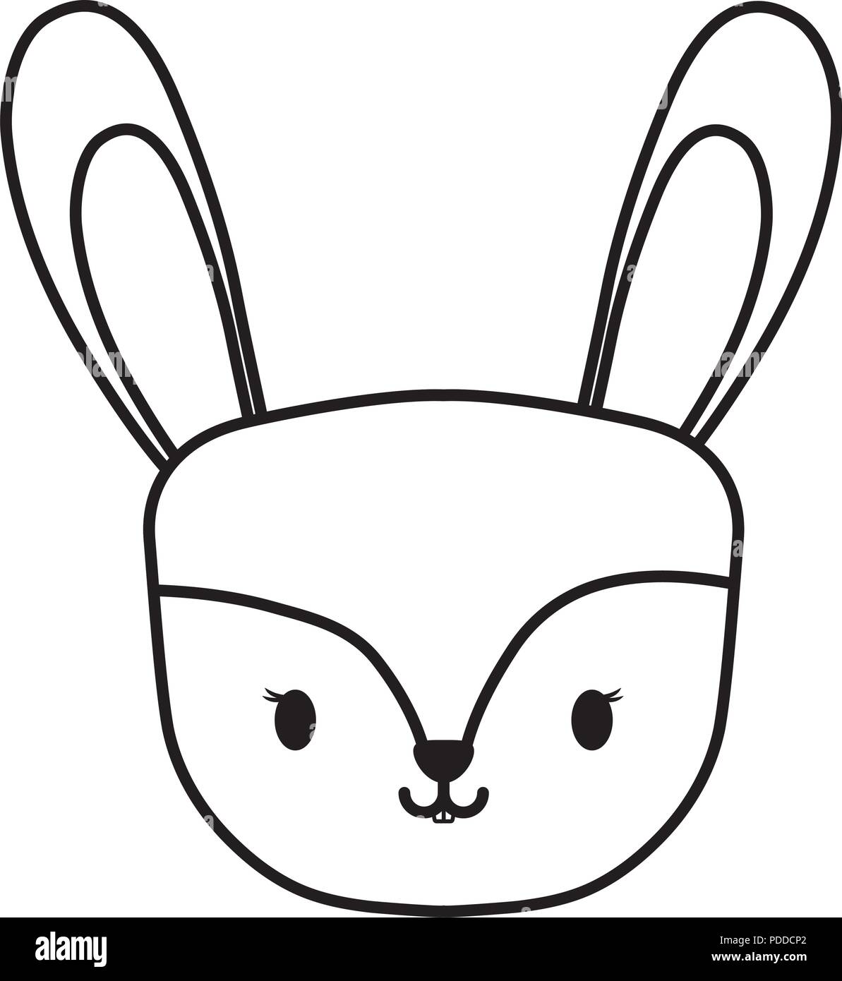 cute rabbit icon over white background, vector illustration Stock ...