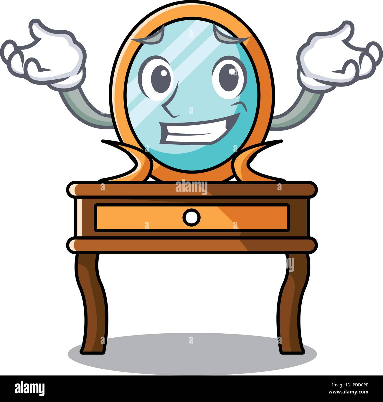 Grinning dressing table character cartoon Stock Vector Image & Art - Alamy