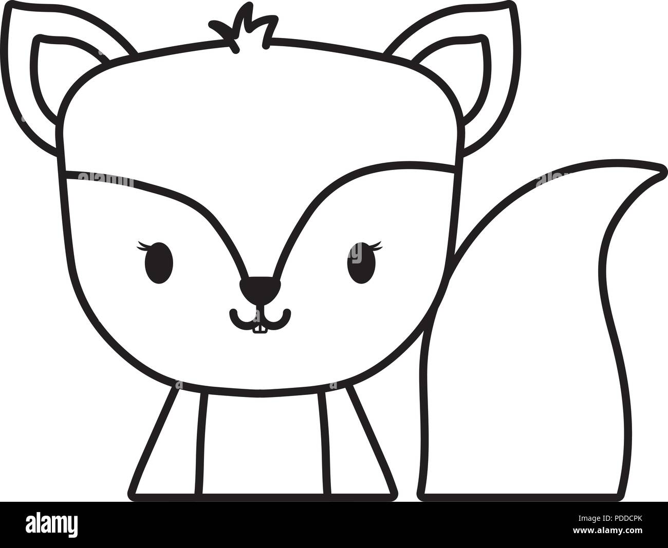 cute squirrel icon over white background, vector illustration Stock ...