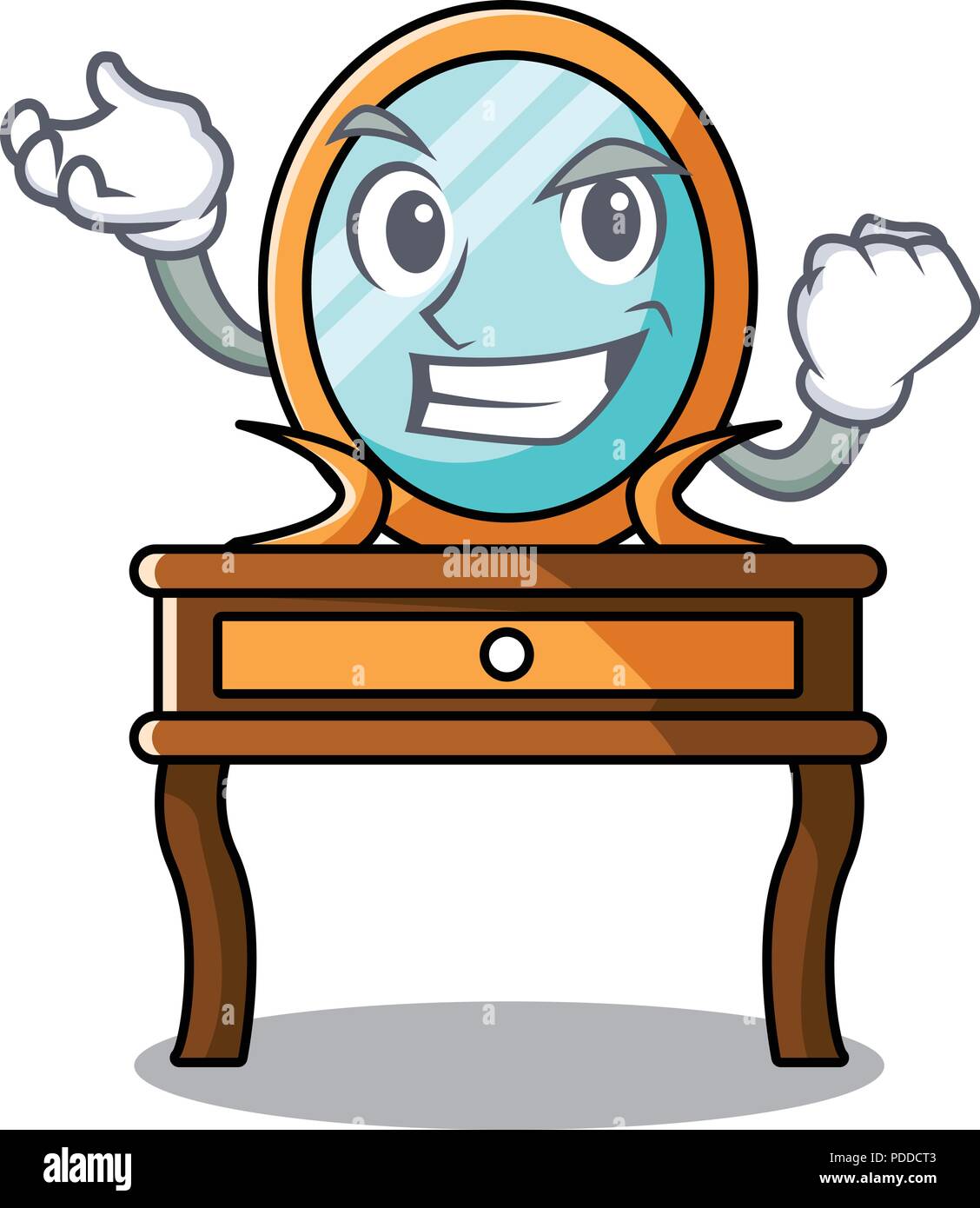 Girl at dressing table Stock Vector Images - Alamy