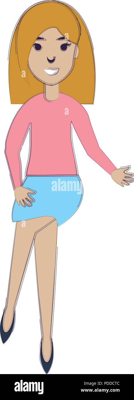 cartoon designer woman icon over white background, vector illustration ...