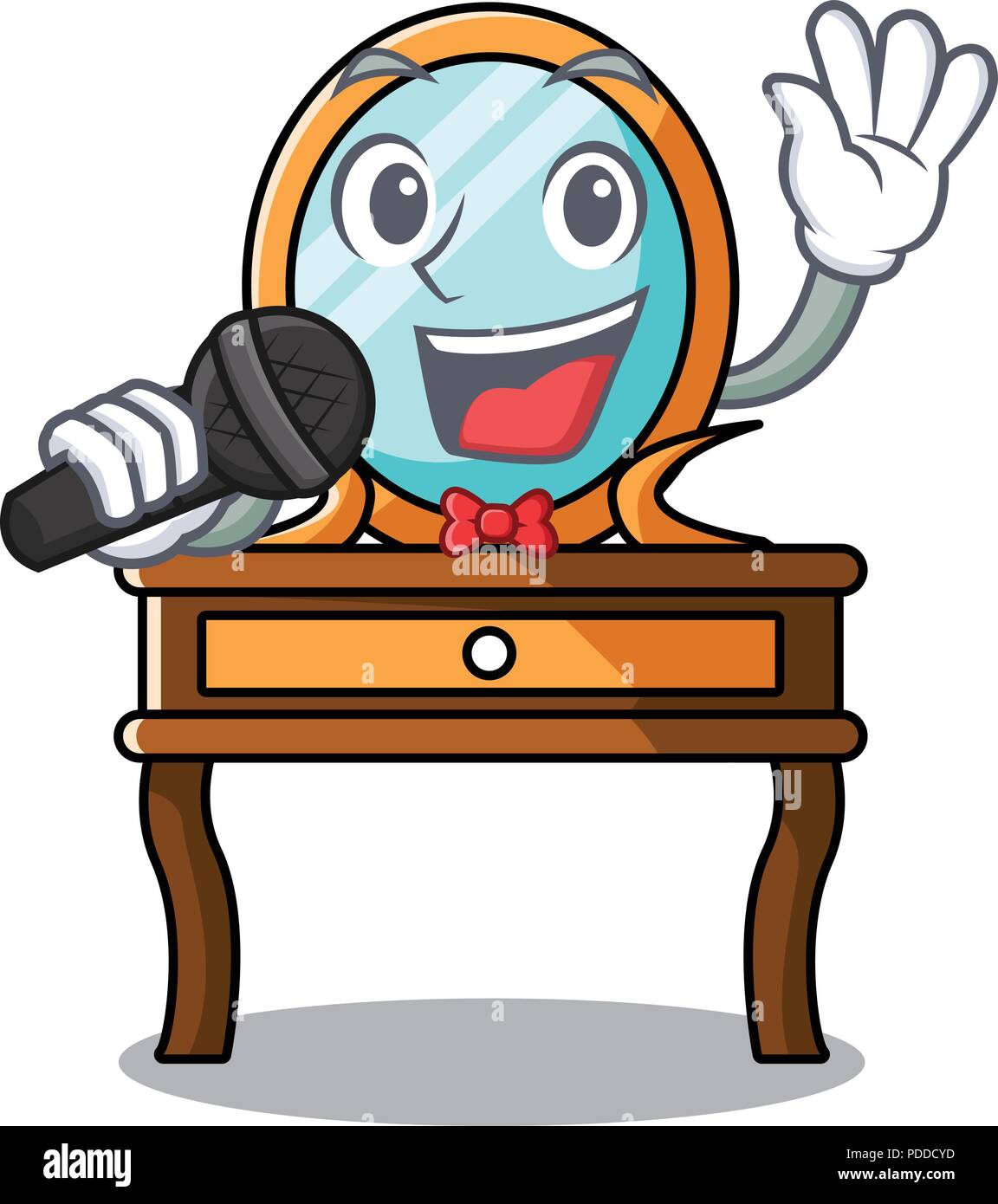 Singing dressing table mascot cartoon Stock Vector Image & Art - Alamy
